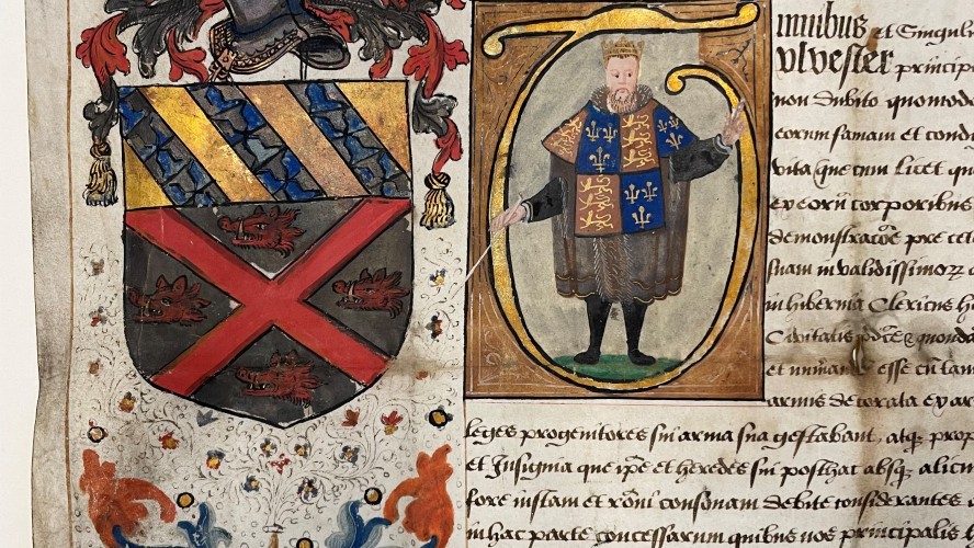 New Acquisition: Grant of Arms belonging to Nicholas Stanyhurst ...